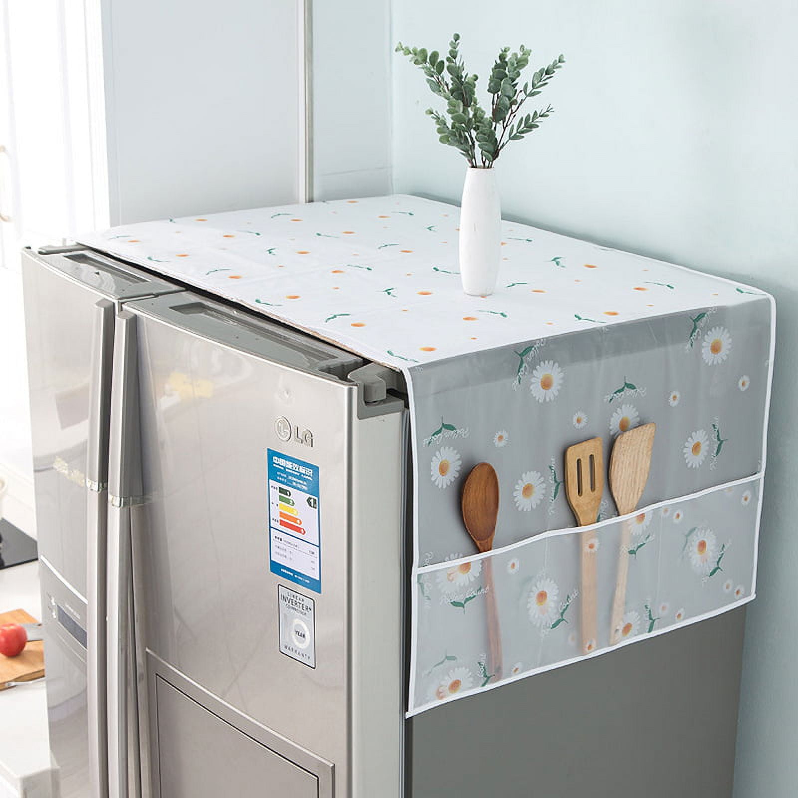 hengzirui fridge covers Refrigerator Fridge Dust Cover Daisy Pattern ...