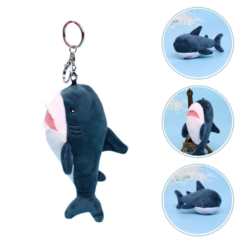 hengzirui keychain Plush Keychain Shark Plush Keyring Charm Stuffed ...