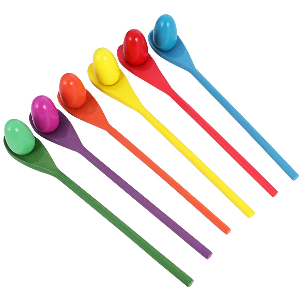 hengzirui kids egg relay set 12pcs Egg and Spoon Relay Race Game Fun ...