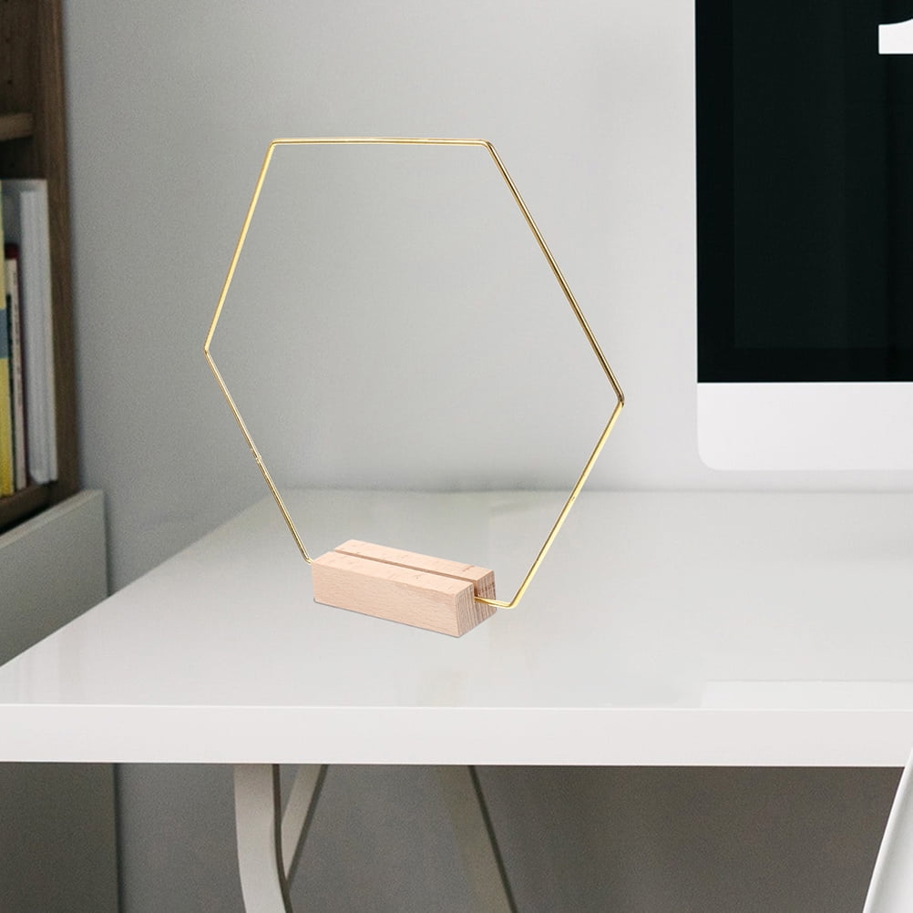 hengzirui metal hexagonal hoop 2 Sets Hexagonal Metal DIY Decor Metal ...