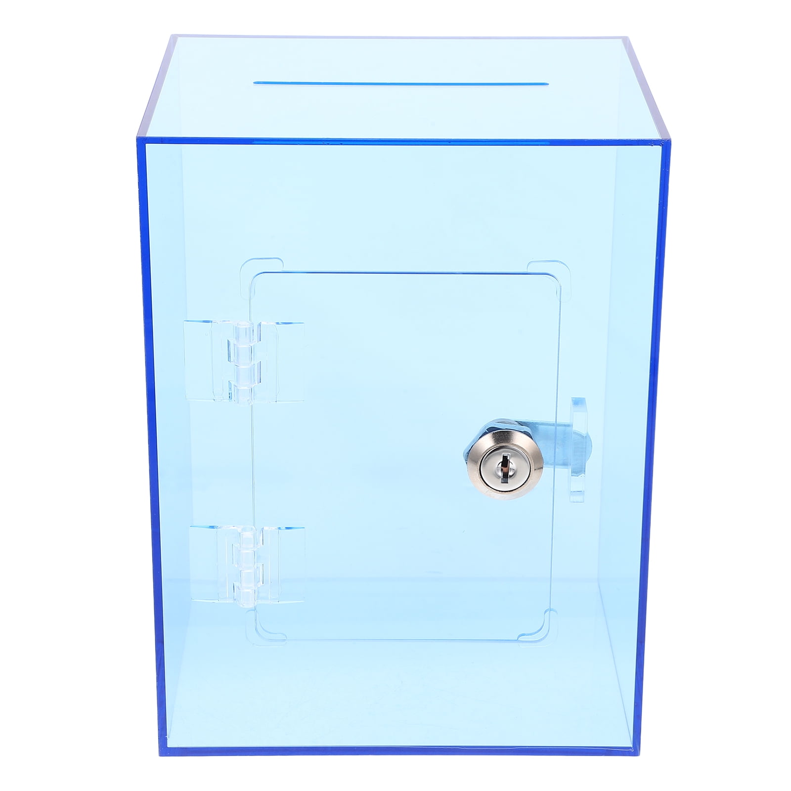 Secure Lock Money Box for Daily Use Clear Acrylic with Blue Color ...