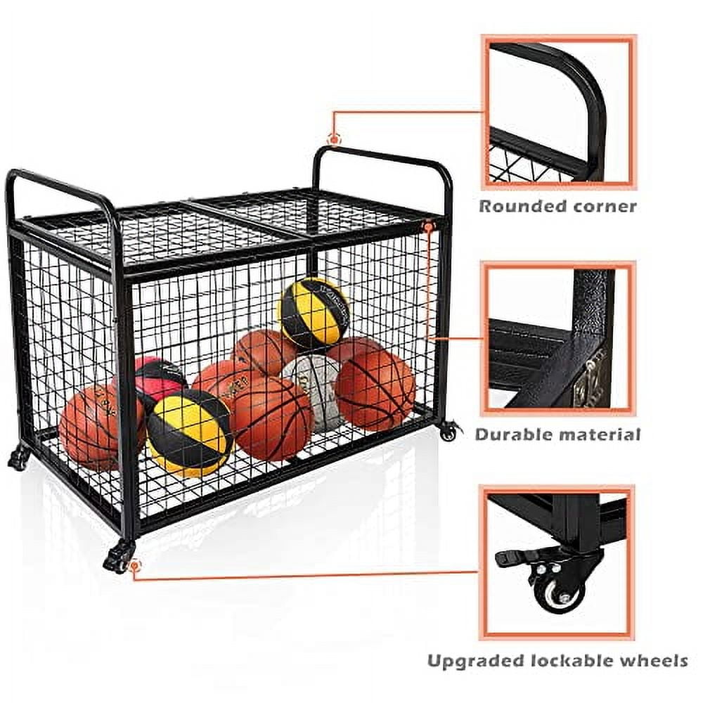 heodmaem Ball Cart Storage for Garage Compatible with Optional Divider ...
