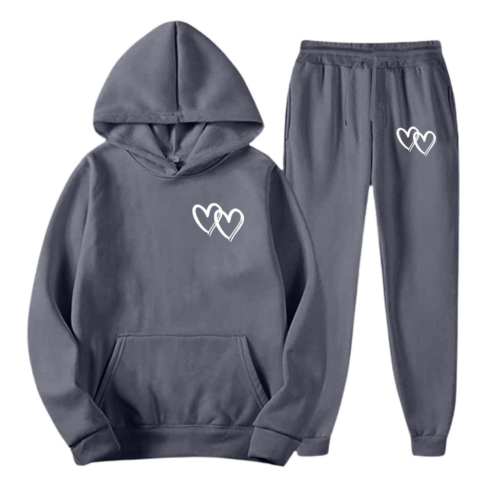 heyac 2 Piece Sweat Suits for Men Long SleeveBig and Tall Matching ...