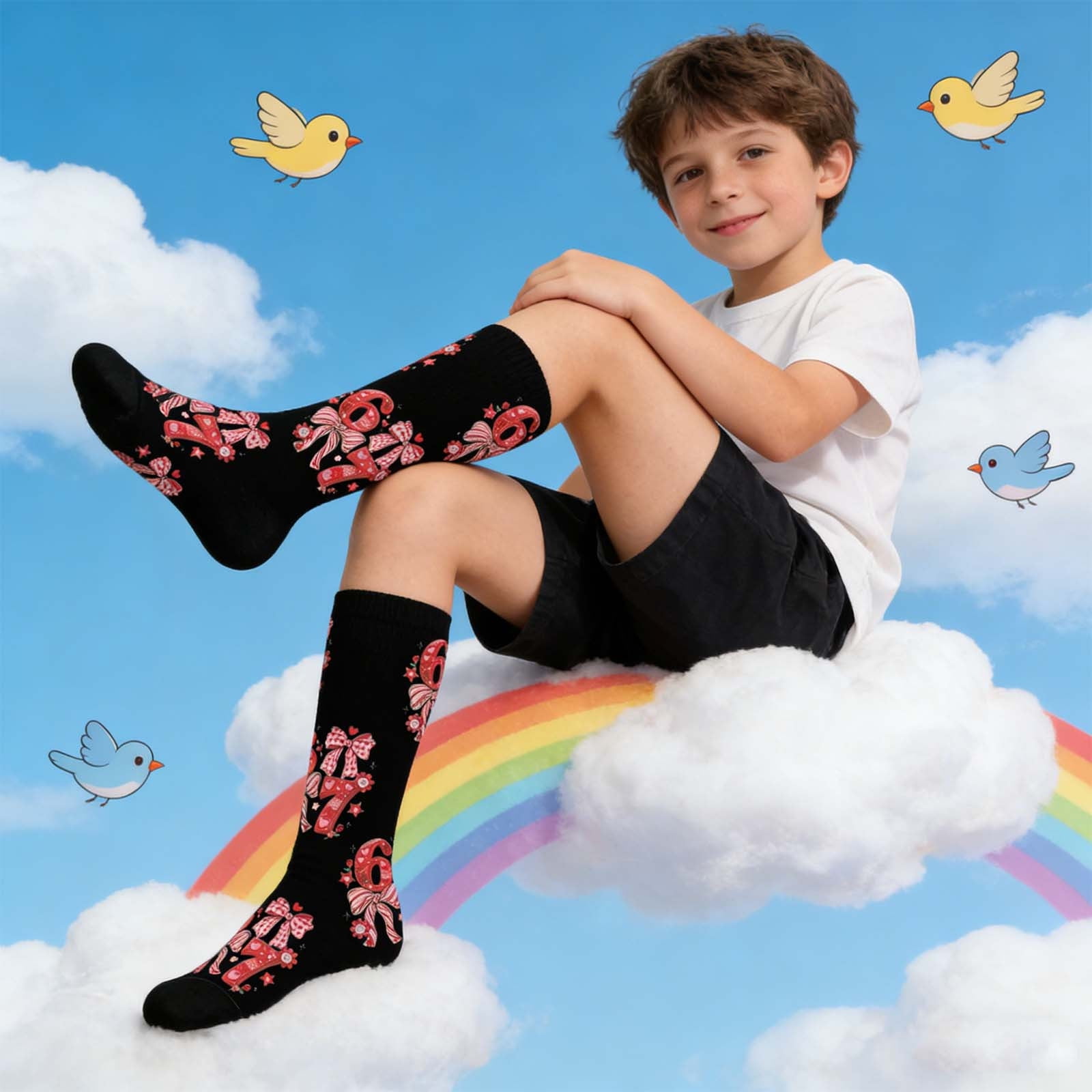 heyac 67 Kids Socks Funny Number Ice Cream Crew Socks 67 Meme Stocking ...