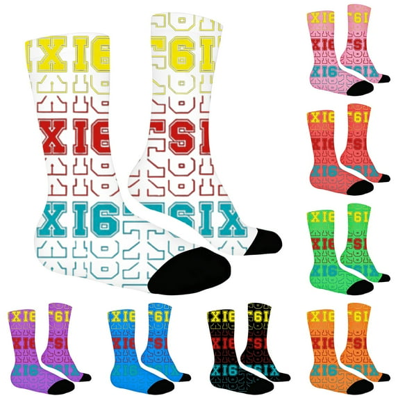 heyac 67 Socks Funny Number Ice Cream Crew Socks 67 Meme Funny Six ...