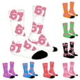 heyac 67 Socks Funny Number Ice Cream Crew Socks 67 Meme Stocking ...
