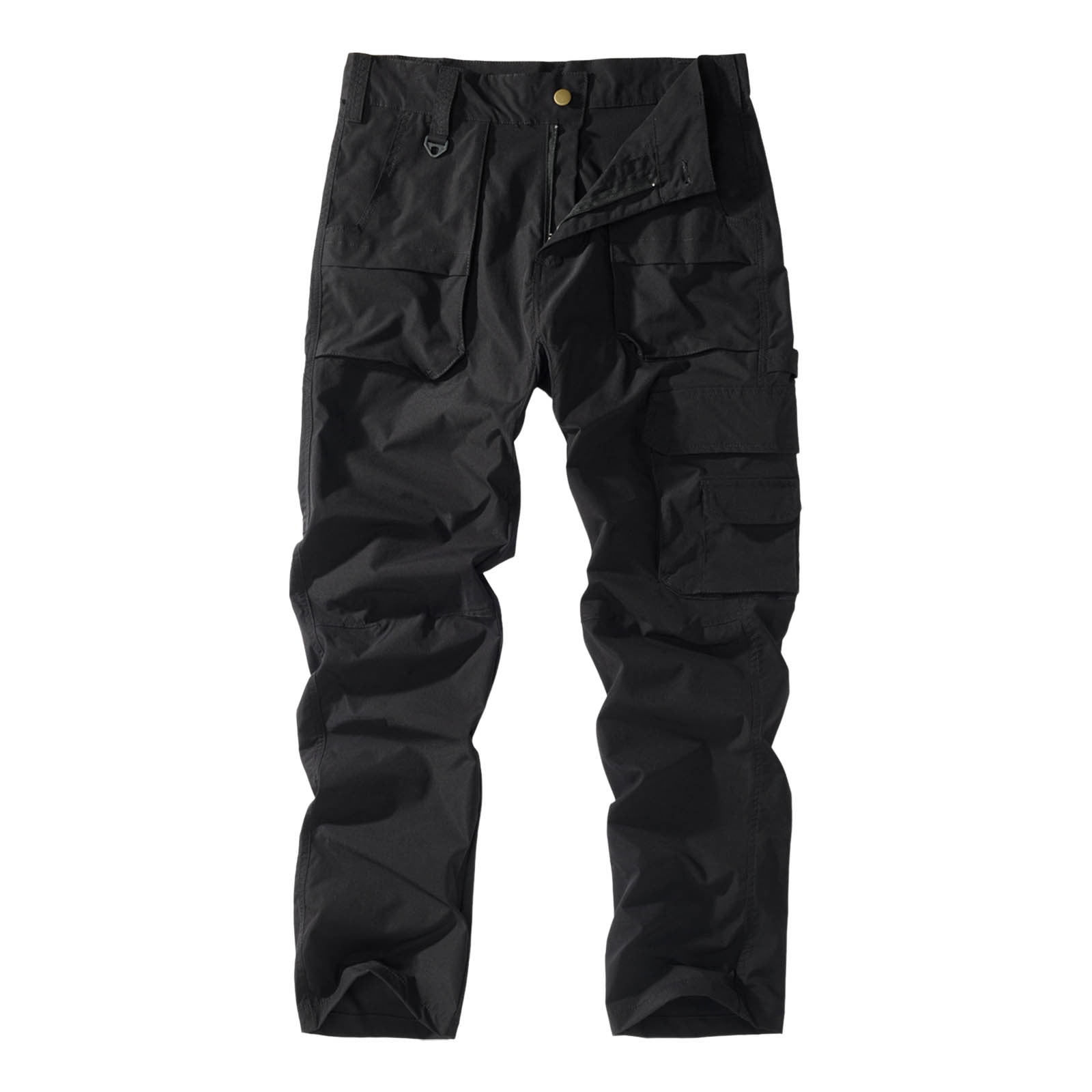 heyac Baggy Cargo Pants Men High Waisted Skinny Straight Leg Streetwear ...