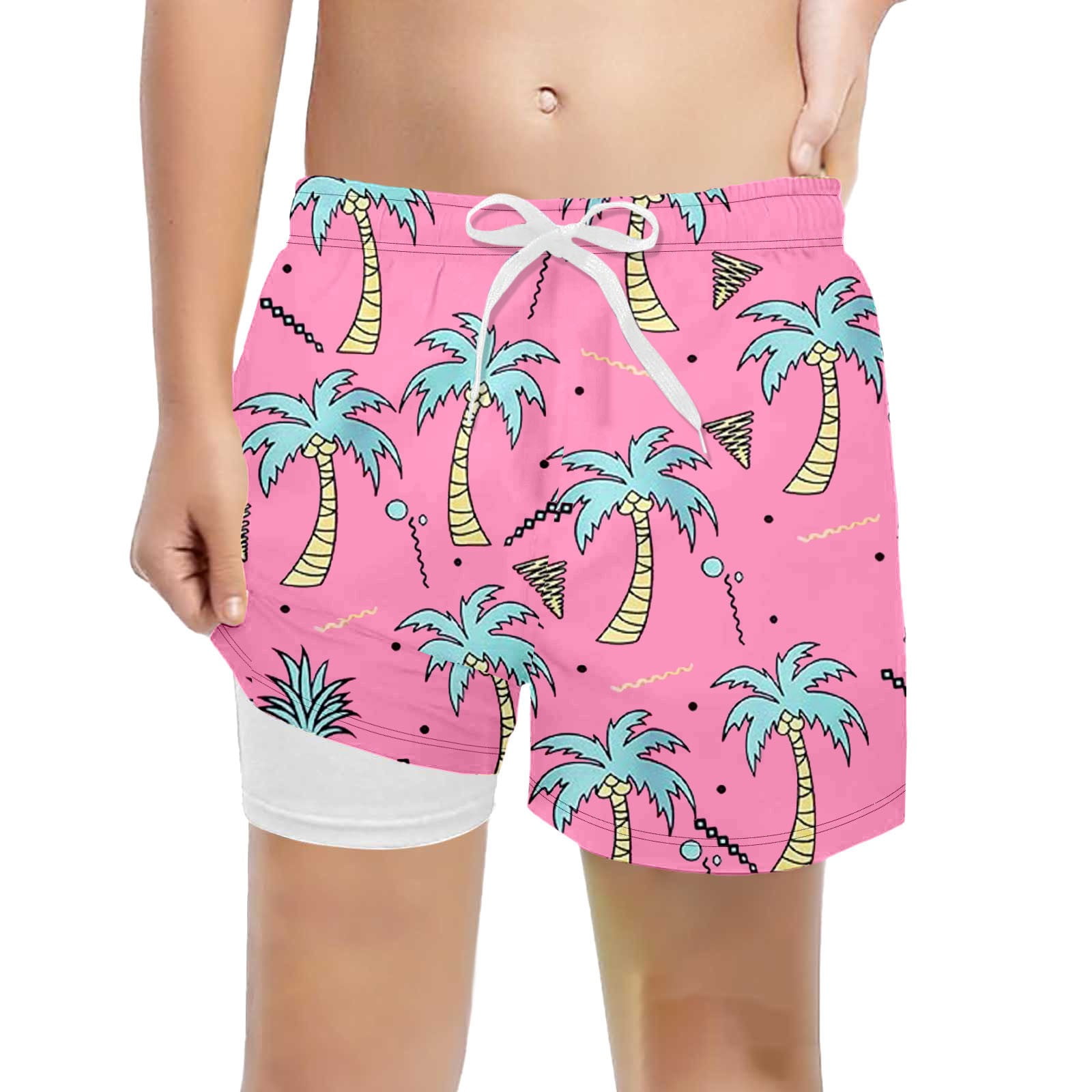 heyac Boys Swim Suit Stretchy Quick Dry Elastic Waist No-Chafing ...