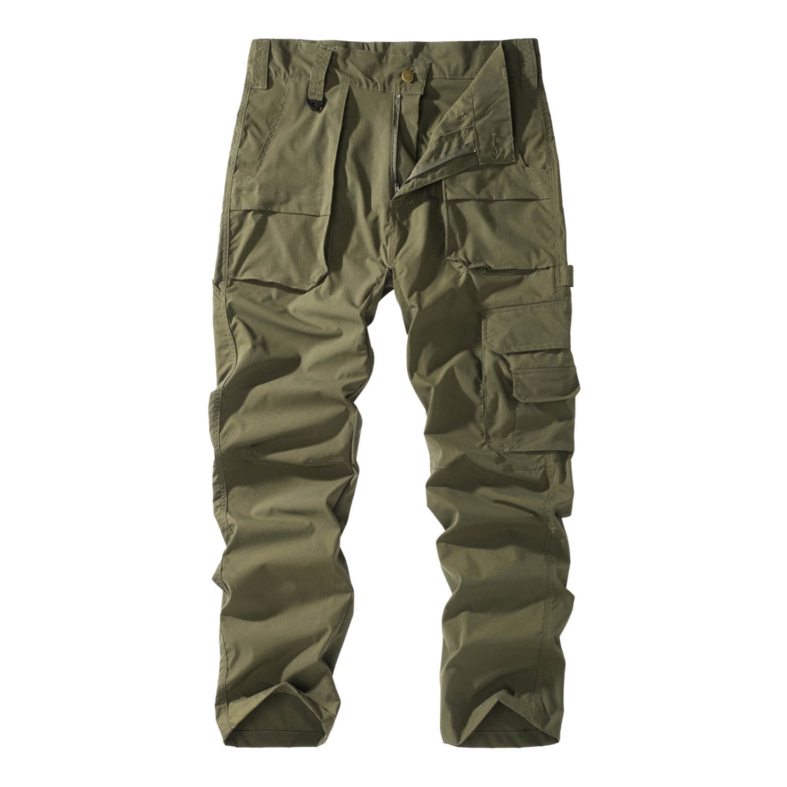 heyac Cargo Work Pants for Men Slim Fit Elastic Waist Drawstring Wide ...