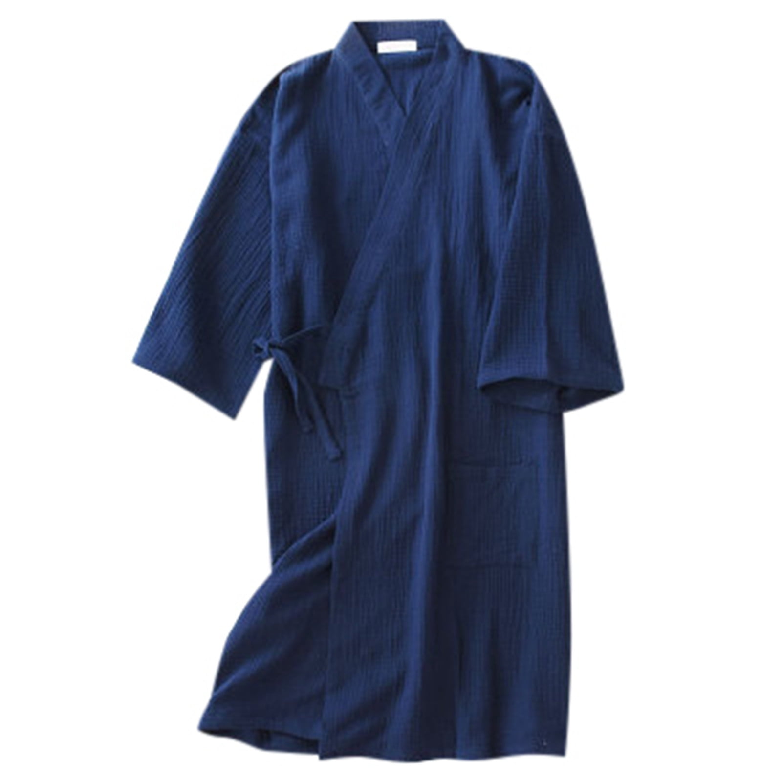 heyac Cotton Kimono Robes with Pocket Waffle Japanese Style Yukata ...