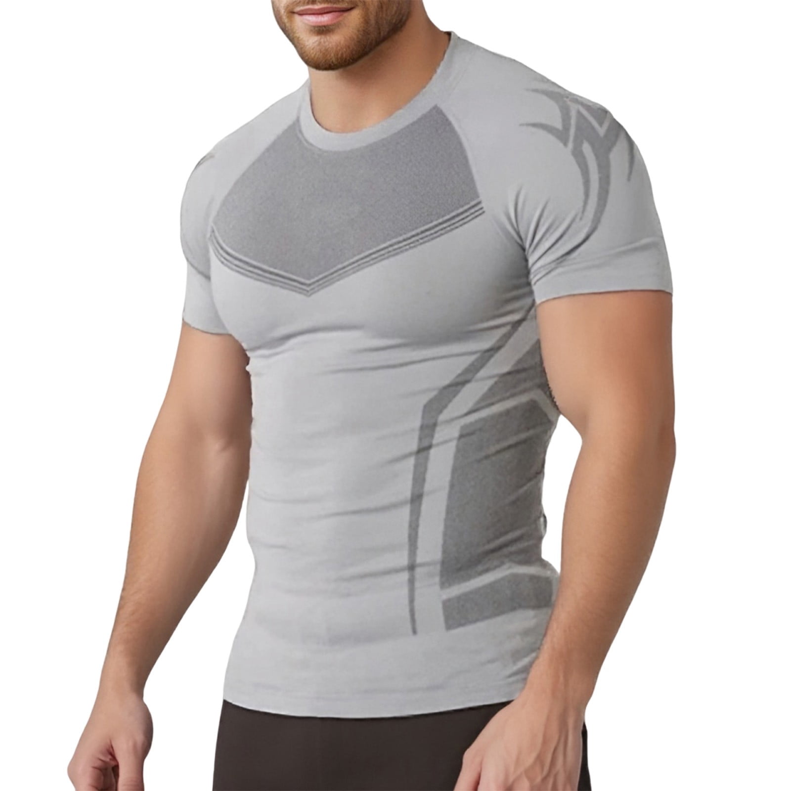 heyac Men's Compression Shirts, Short Sleeve Athletic Compression Tops ...