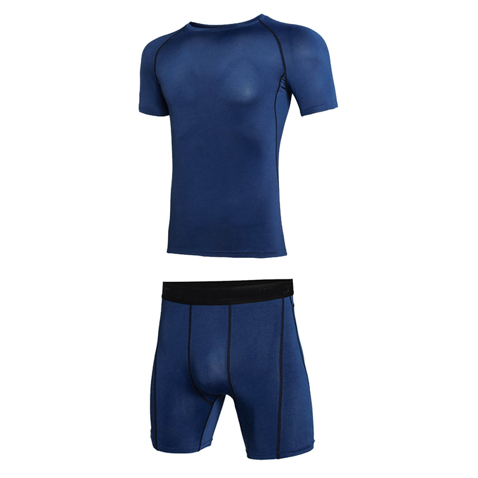heyac Men's Workout Sets Athletic Clothes Soccer Shirts Shorts 3 Pack ...