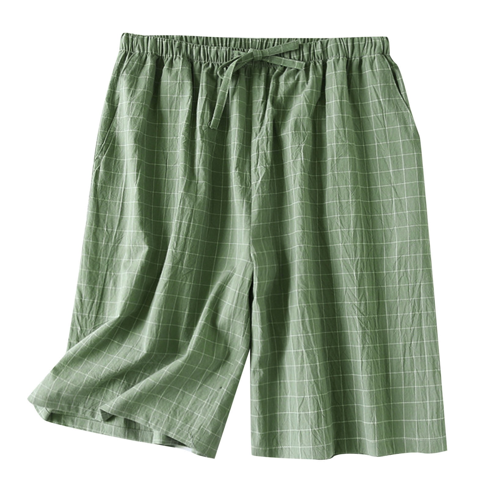 heyac Mens Boxers 100% Cotton Soft Loose Pajama Sleep Shorts Male Short ...