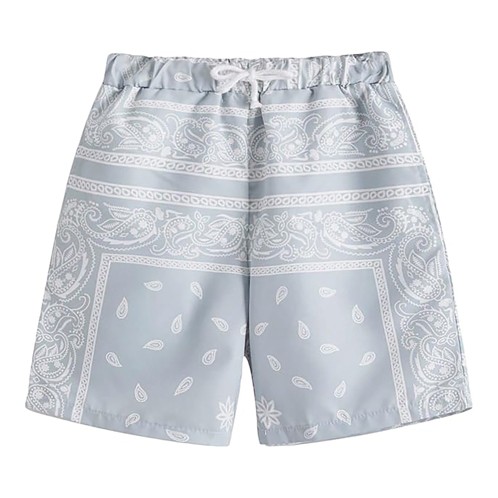 heyac Mens Shorts 7 Inch Elastic Waist Quick Dry Mens Board Shorts Slim ...
