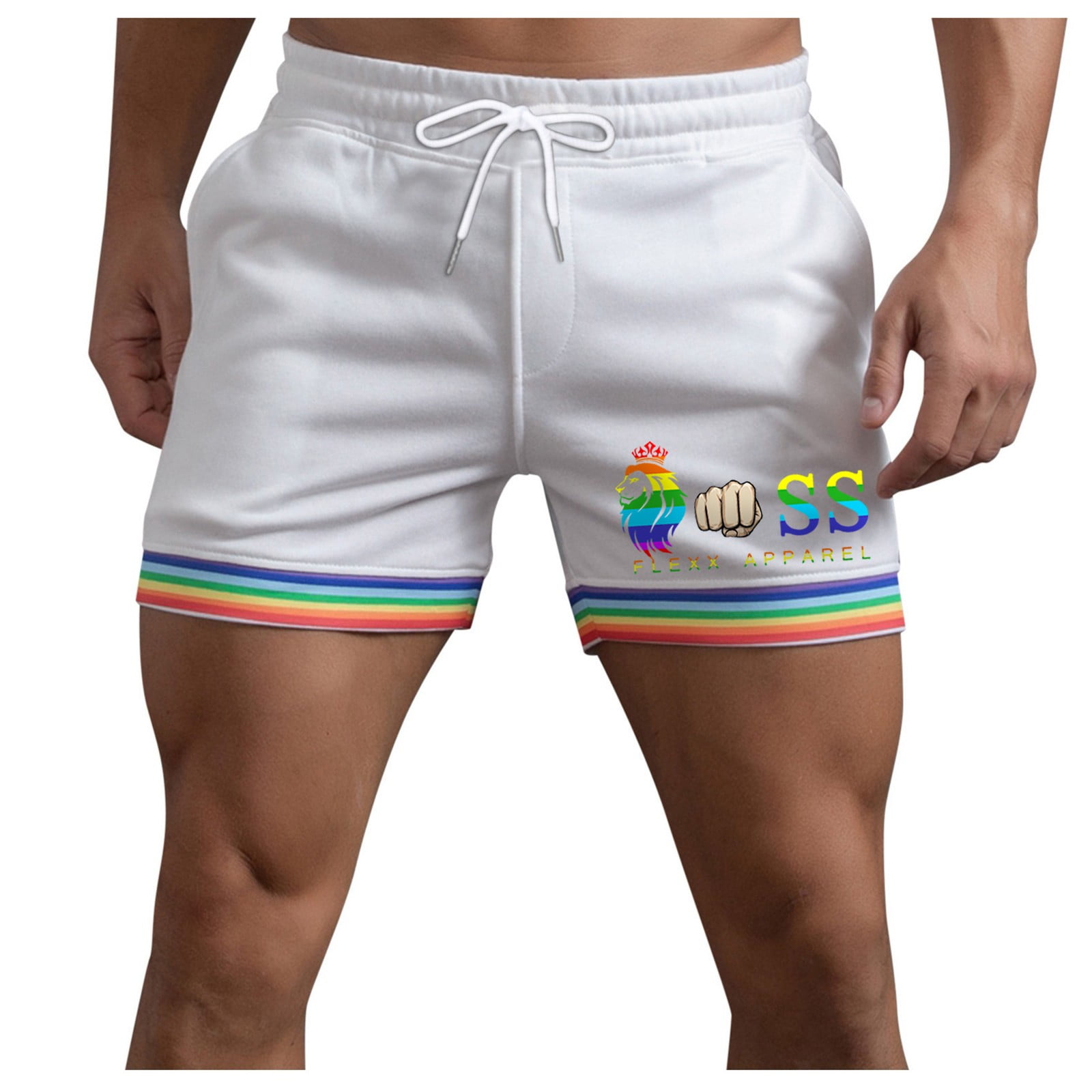 heyac Mens Small Swim Trunks 5 Inch Solid Stretchy Quick Dry Bathing ...