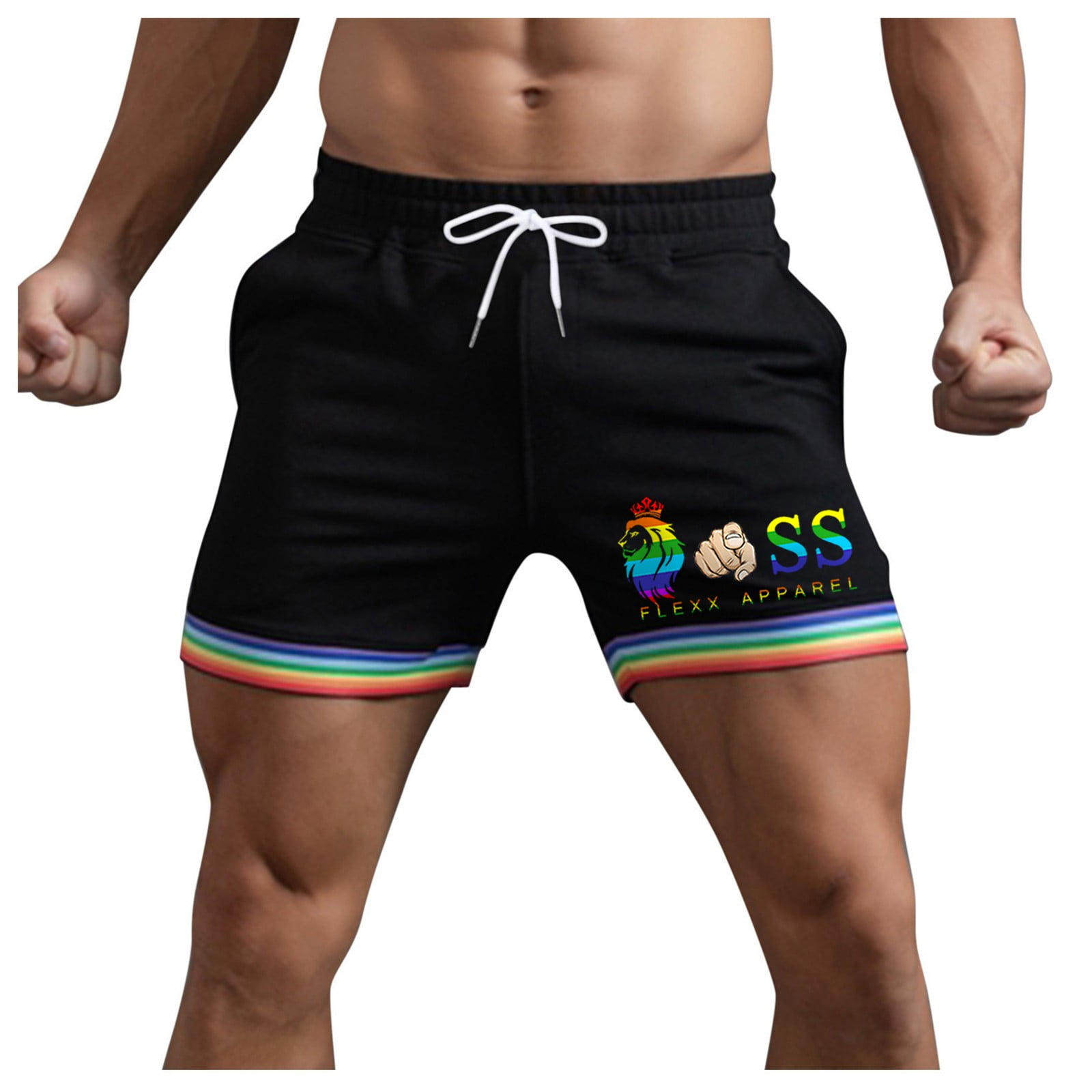 heyac Mens Small Swim Trunks 7 Inch Prints Quick Dry Boardshorts for ...