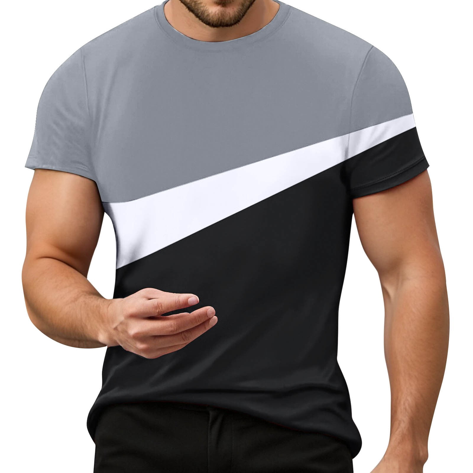 heyac Mens T Shirts Casual Plaid Long Sleeve Boat Neck Mens Shirts ...