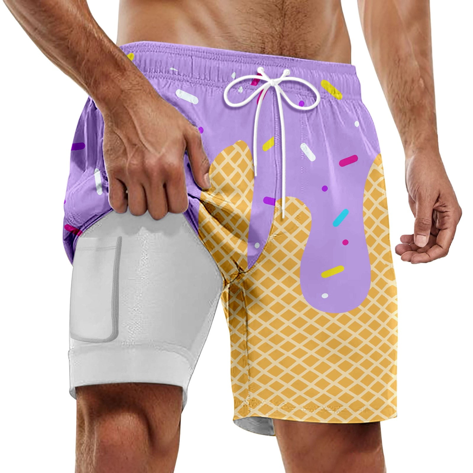 heyac Swim Suits for Men 2025 Prints Stretchy Quick Dry Comfortable ...