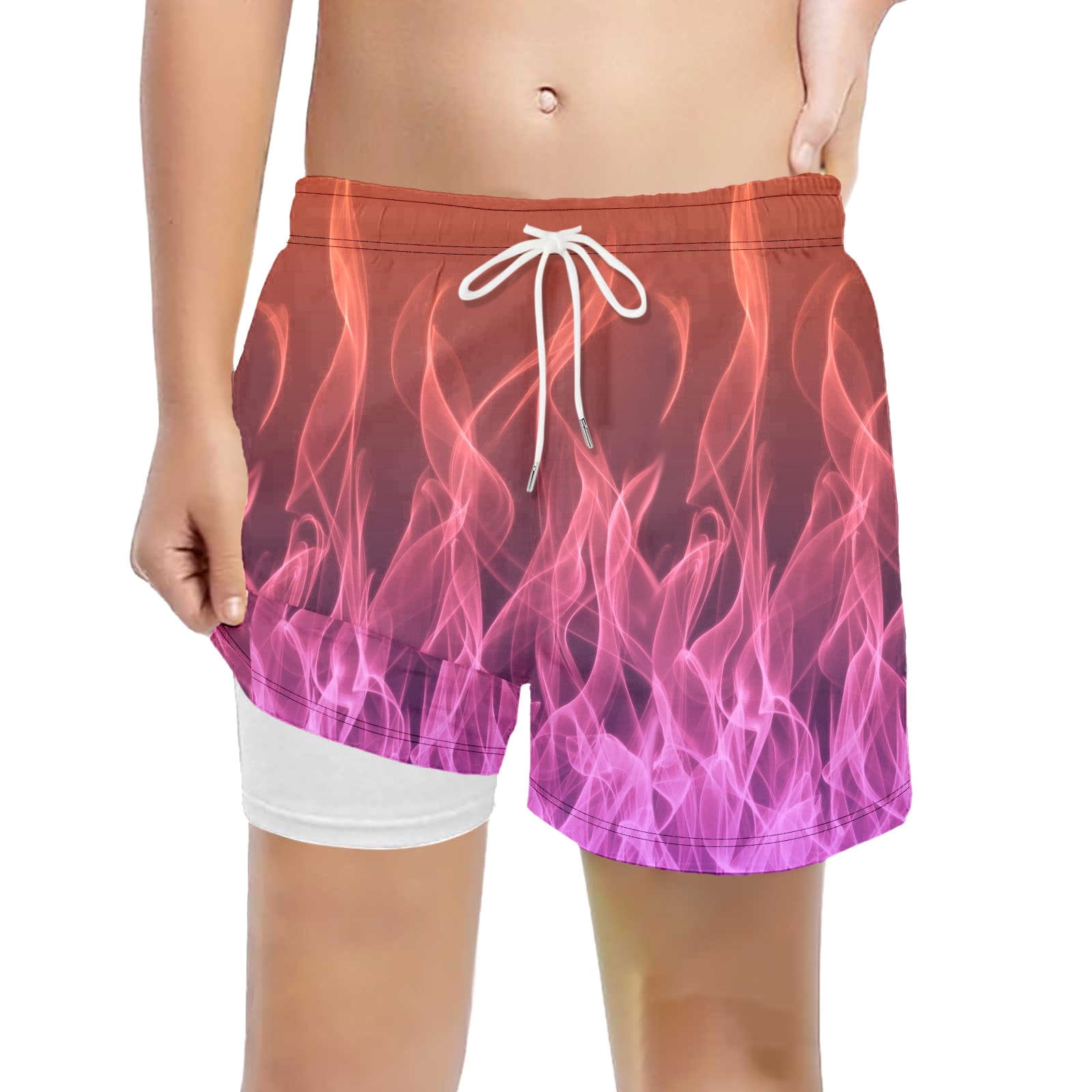 heyac Boy Swim Trunks Soft Compression Liner Expandable Waist Big Boys ...