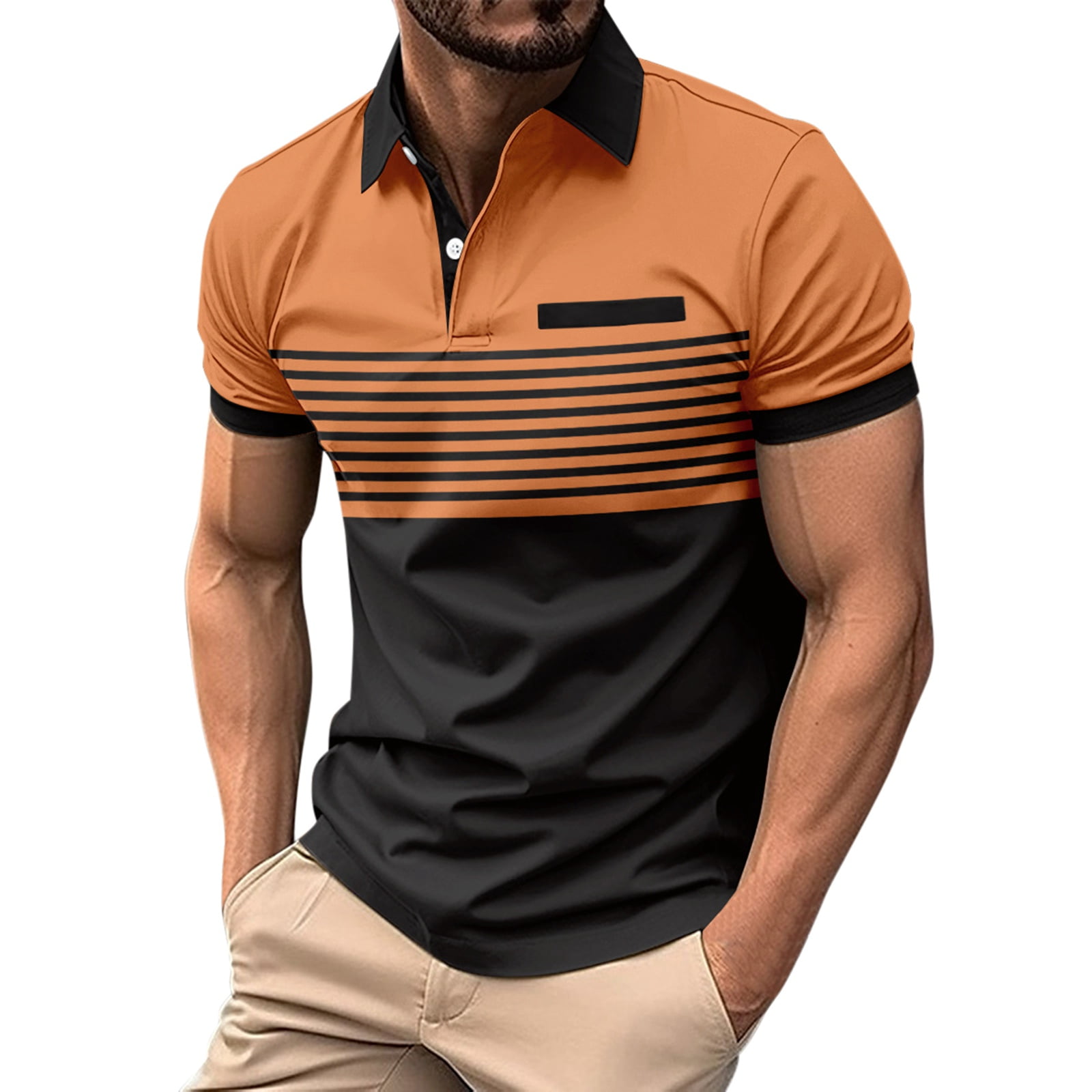 heyac Work Polo Shirts for Men Gym Apparel Classic Golf Polo Collared ...