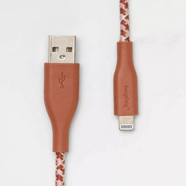 heyday™ Lightning to USB-A Braided Cable - Walmart Business Supplies