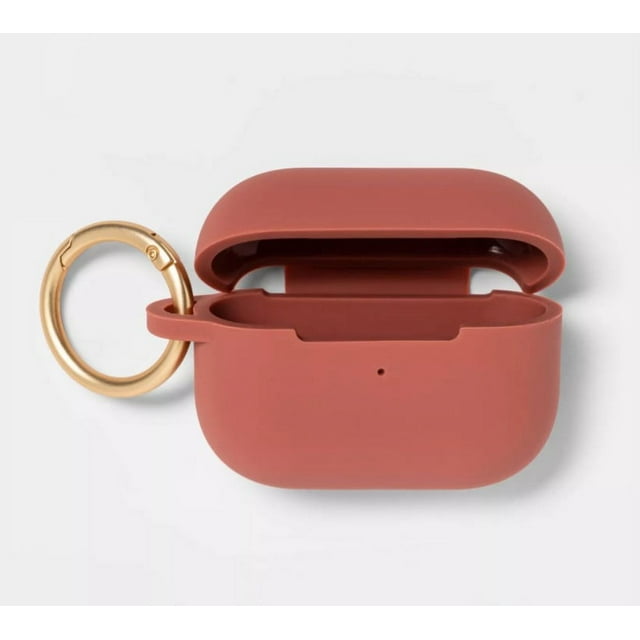 heyday Silicone Airpod Pro Case-Dusty Coral-with ring carabiner ...