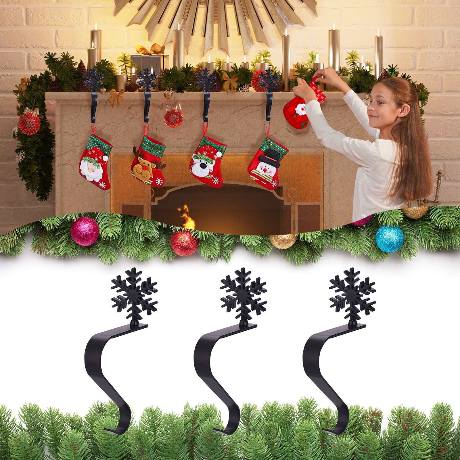 heyuf Wall Mount for Kitchen Christmas Light Clips Hooks - Shaped ...