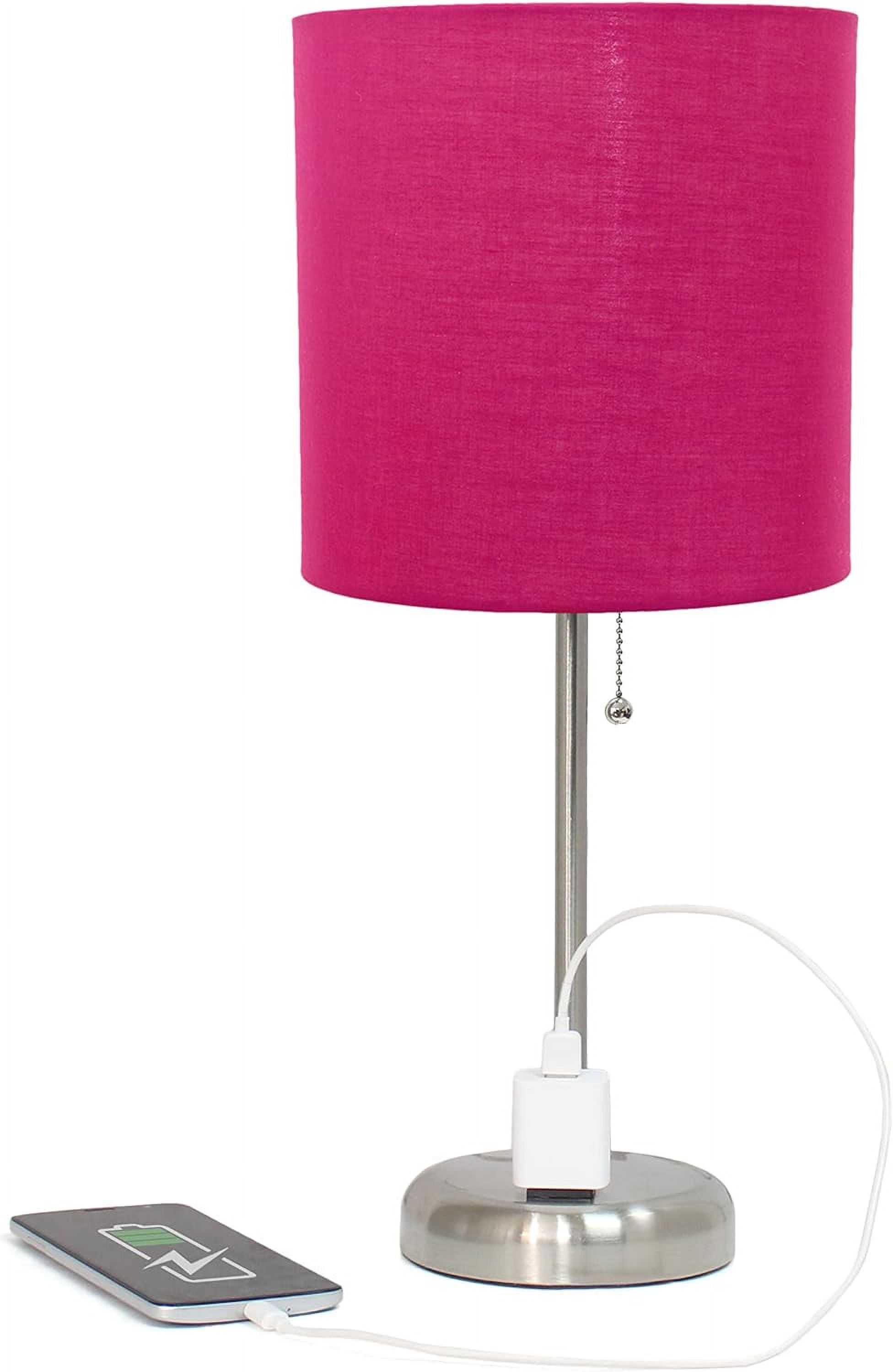 hfrulh LT2024-GRY-2PK Two Pack Brushed Steel Stick Table Desk Lamp Set ...