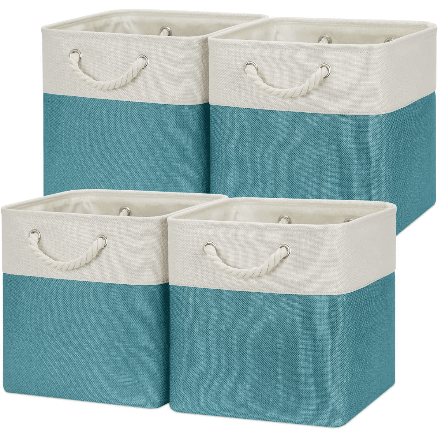 hfuj Cube Storage Bins 11 x 11 Fabric Storage Baskets 4 Pack Storage Cubes Baskets for Gift ...