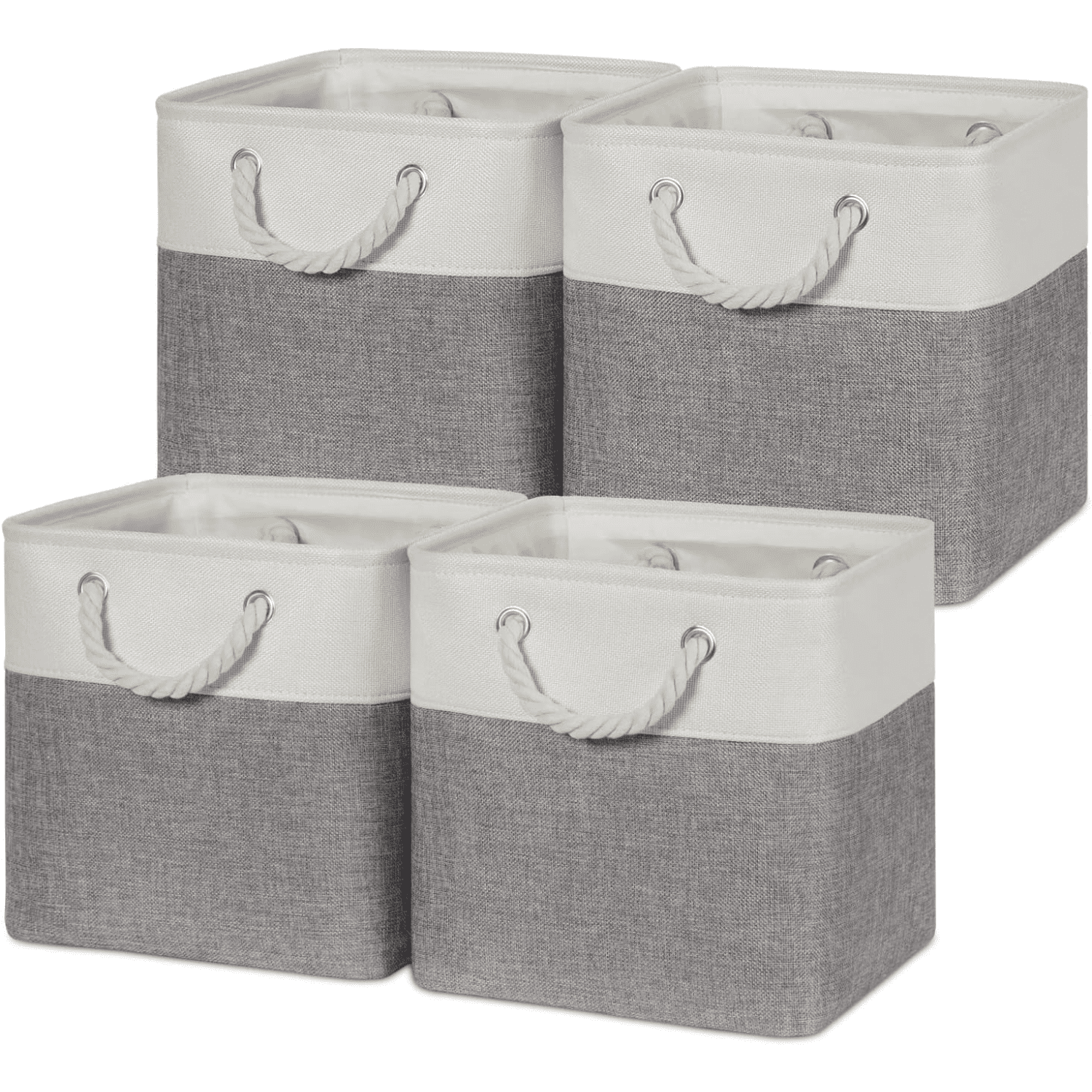 hfuj Cube Storage Bins 11 x 11 Fabric Storage Baskets 4 Pack Storage ...