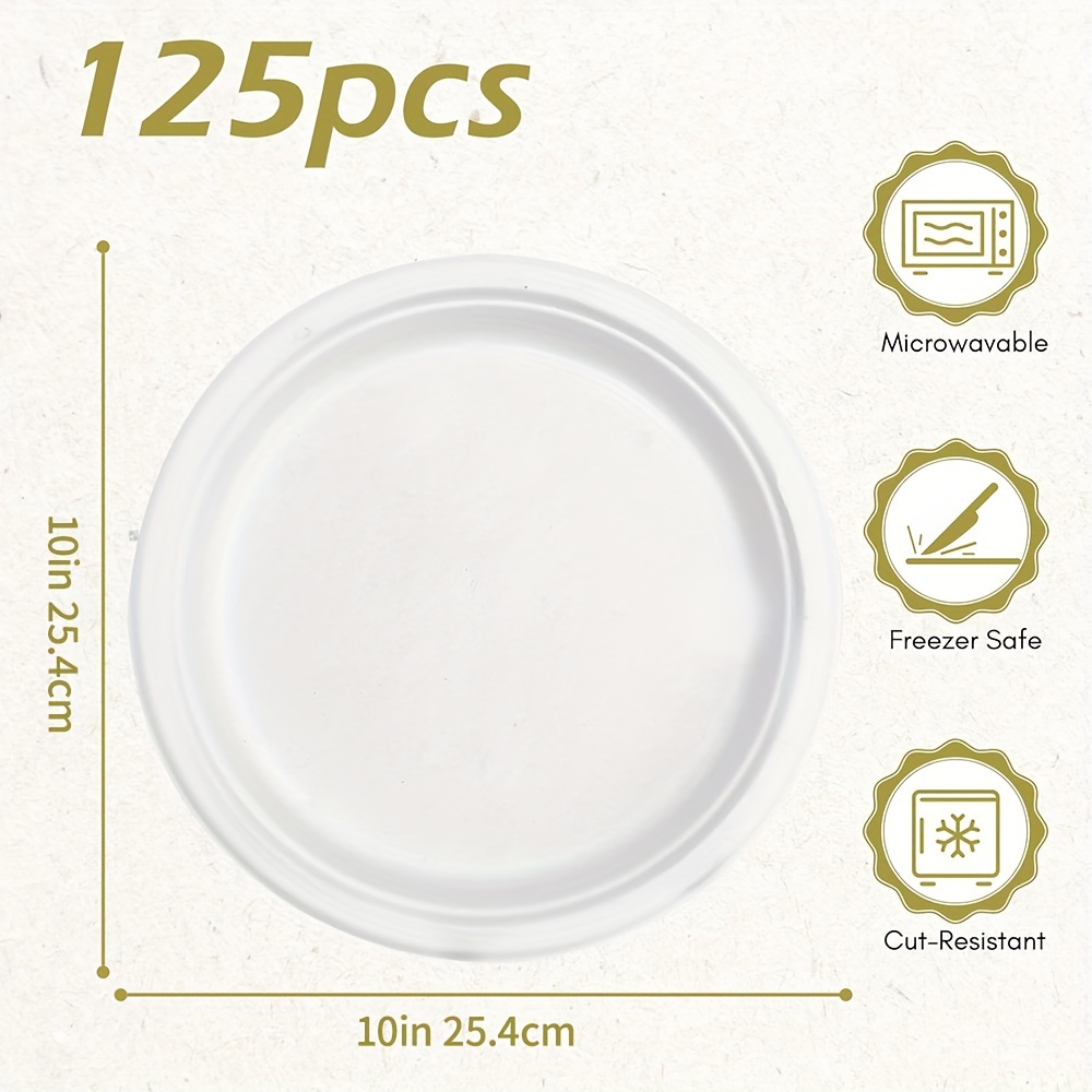hghfhj 125 Pcs Heavy Duty Paper Plates Compostable Plates Paper Plates ...
