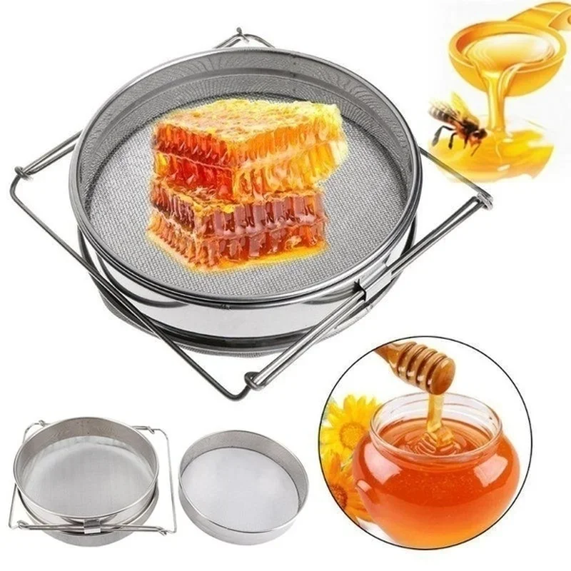 hghfhj 1PC Honey Strainer Stainless Steel Double Sieve Beekeeping ...