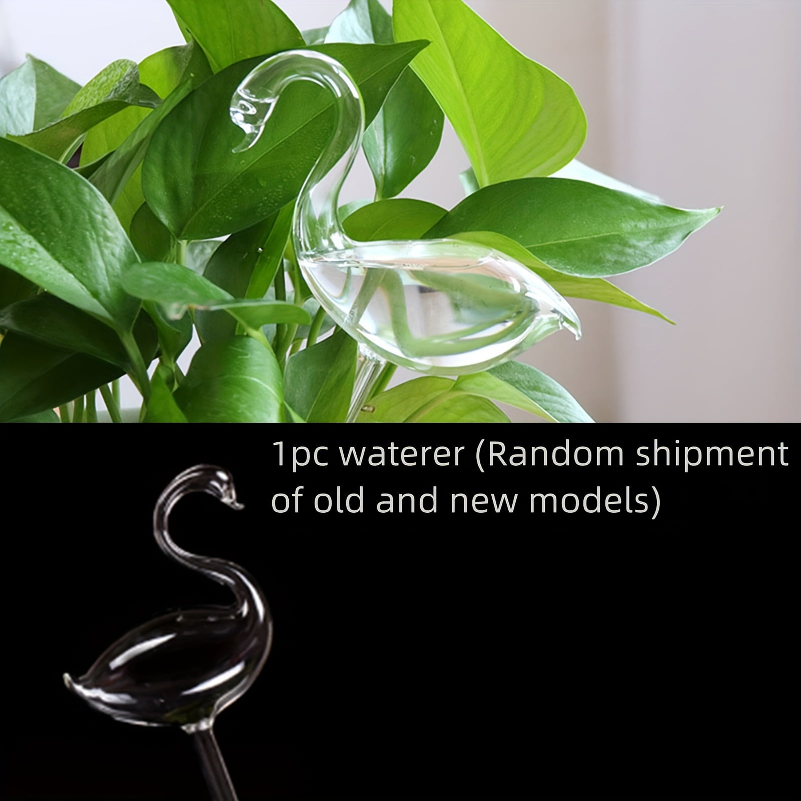 hghfhj 1pc Glass Self Watering Device Automatic Swan Shape Garden ...