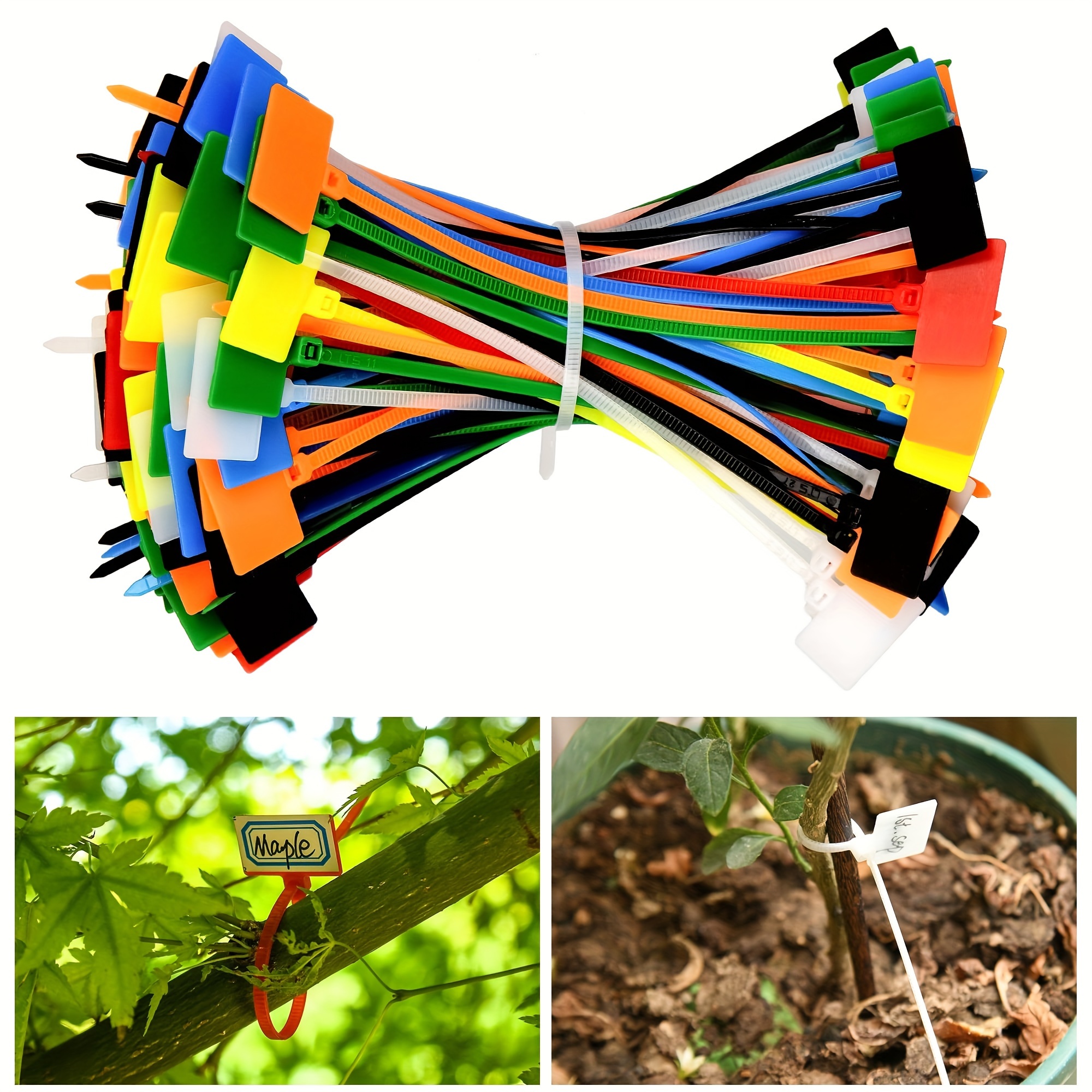hghfhj 250 Adjustable Plant Support Clips - Colorful Plastic Garden ...