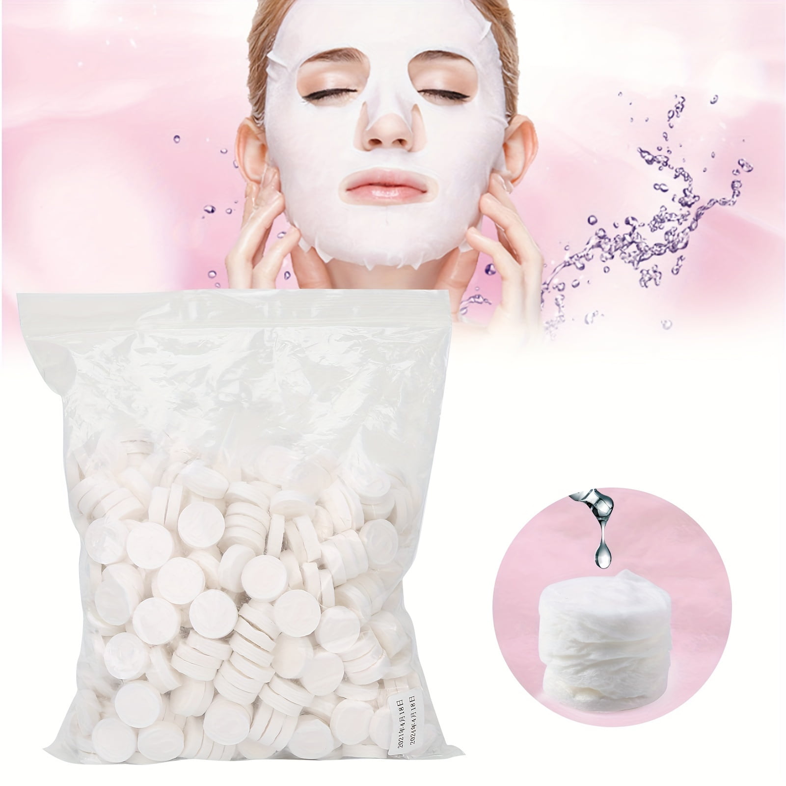 hghfhj 500pcs Disposable Compressed Facial Mask Sheet DIY Hydrating ...