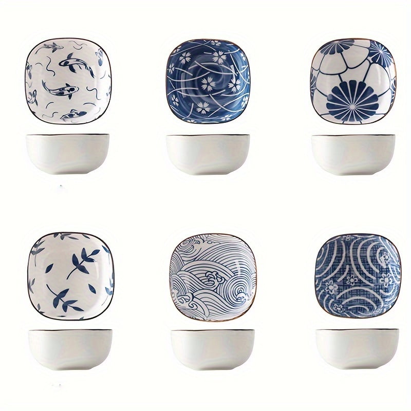 hghfhj 6-Piece Ceramic Seasoning Dish Set - Perfect For Soy Sauce ...