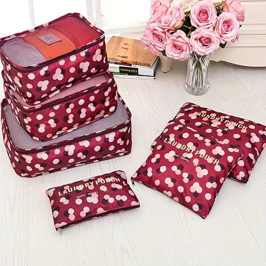 hghfhj 6-Piece Minimalist Travel Organizer Set Lightweight Fabric ...