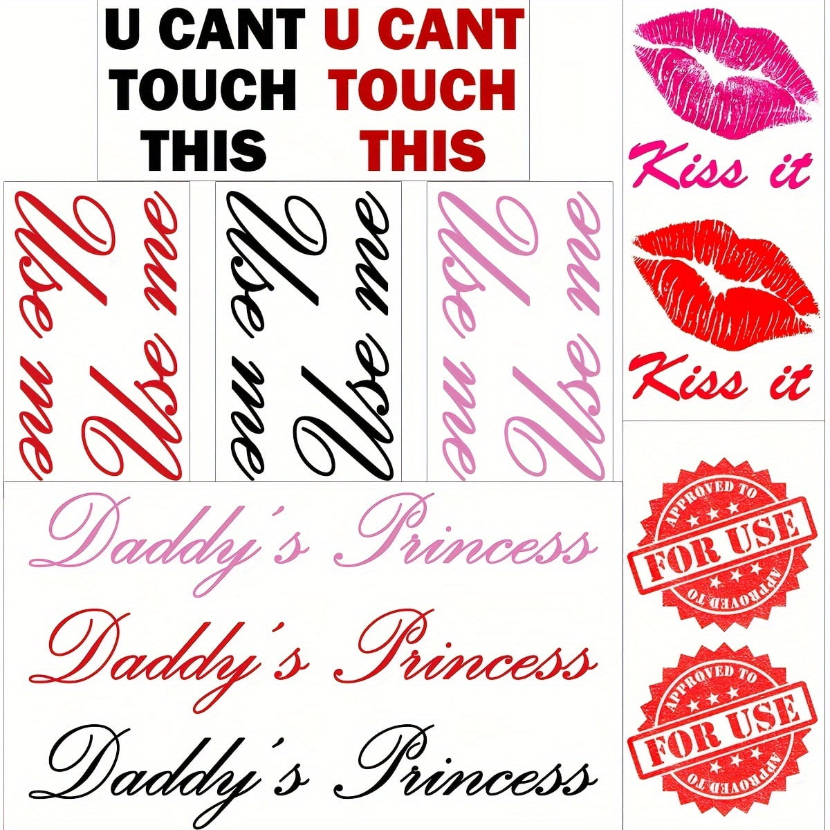 hghfhj 7 Sheets of Realistic Temporary Tattoos for Adults - English ...