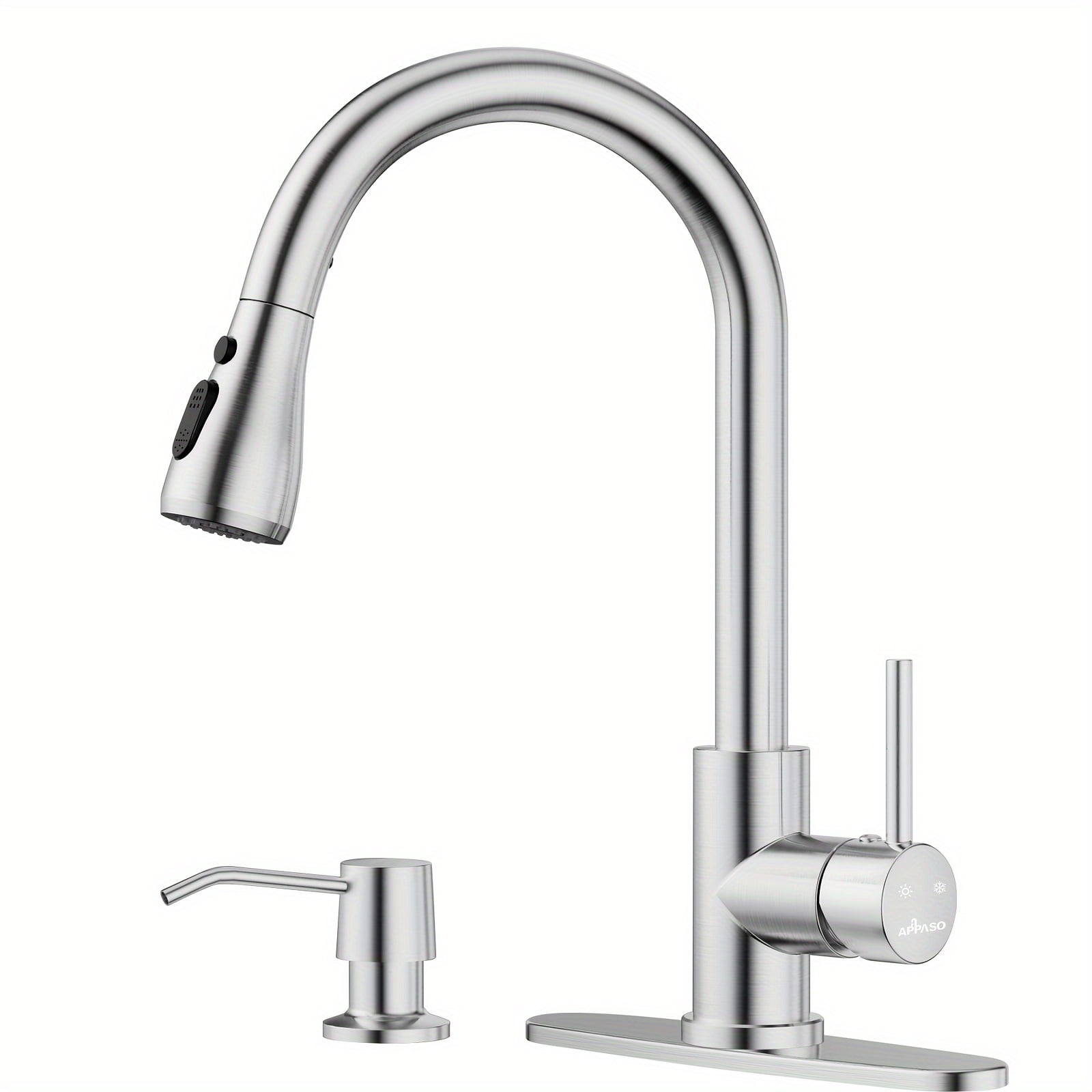 hghfhj APPASO Stainless Steel Kitchen Faucet - 3-Mode Pull Down Sprayer ...