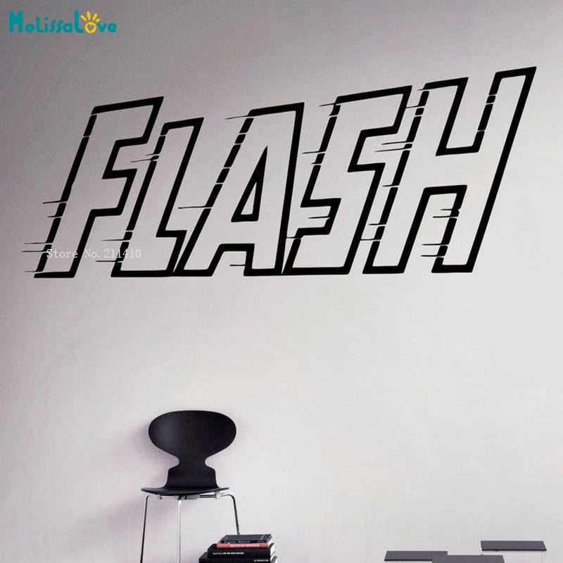 hghfhj Flash Wall Vinyl Decal Comics Sticker Home Interior Bedroom ...