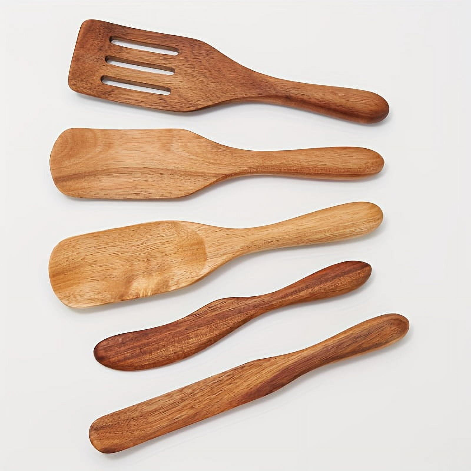 hghfhj Mad Hungry 5-Piece Acacia Wood Mini Spurtle Set - Walmart.com