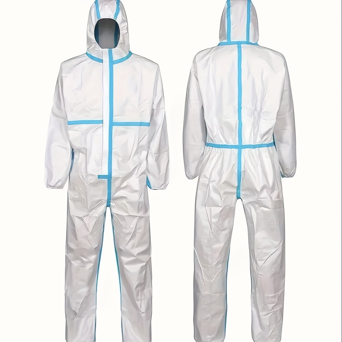 hghfhj ”Multi-Use” 1pc 65Gsm White Full-Body Protective Suit With Hood ...