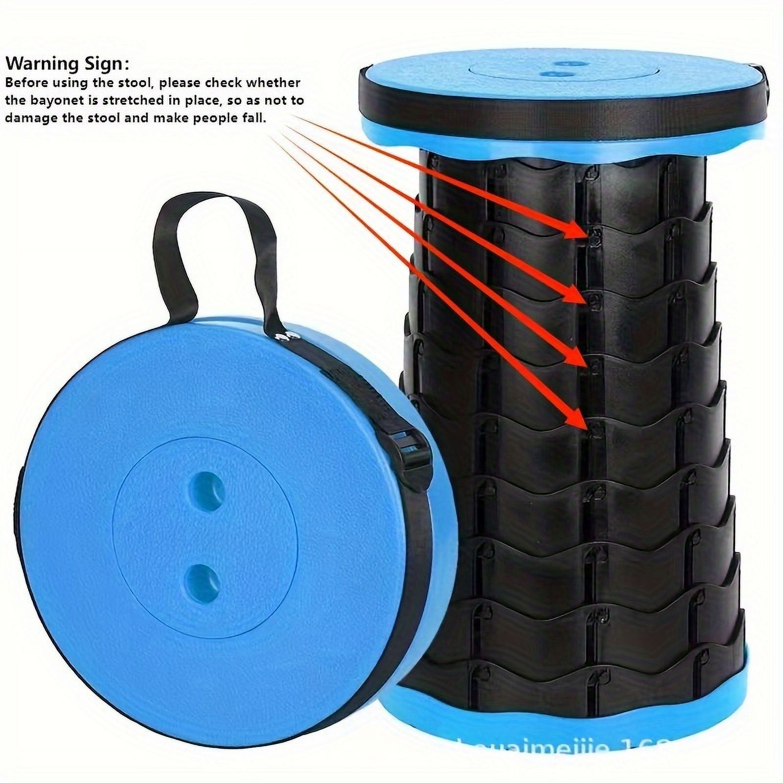 hghfhj Portable Folding Stool - Durable Plastic Collapsible Telescoping ...