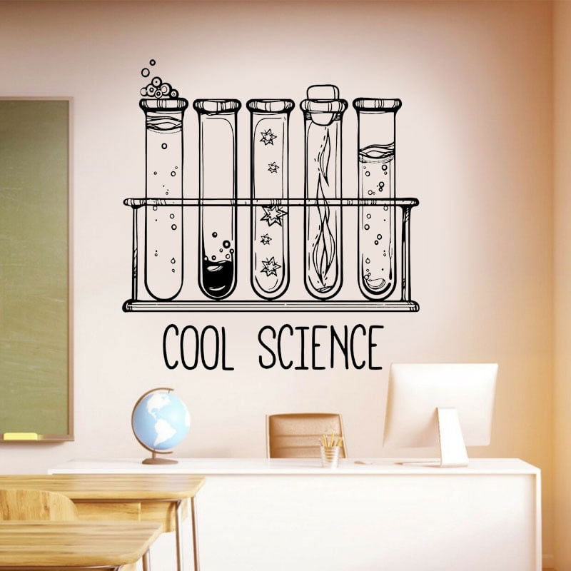 hghfhj Vintage Laboratory Chemistry Science Wall Sticker Vinyl Interior ...