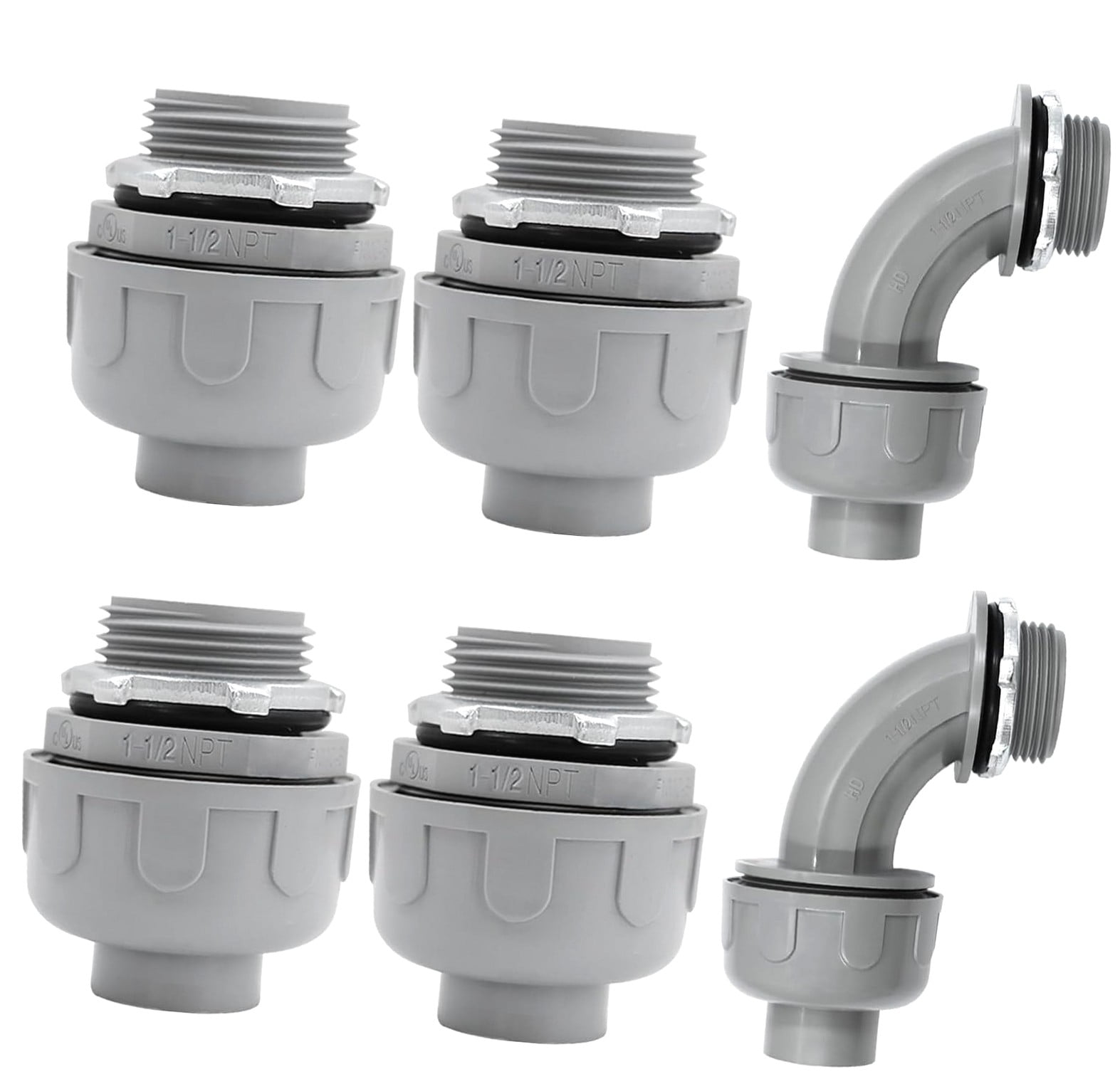 hgudesign 1-1/2 Inch Liquid Tight Connector Flexible Conduit Connector ...