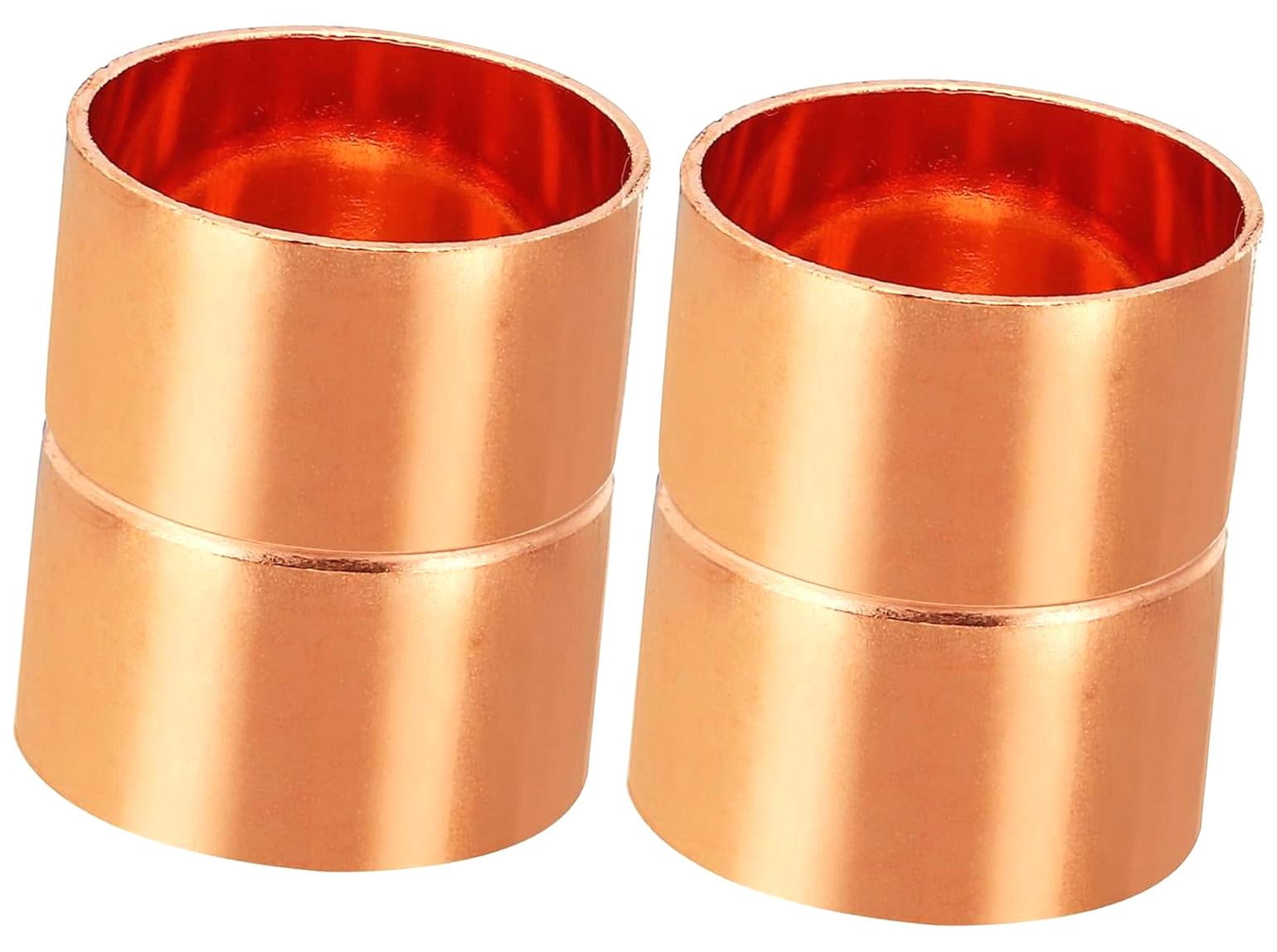 hgudesign 1-1/8 Inch ID Copper Coupling Fittings, 2 Pcs Rolled Tube ...