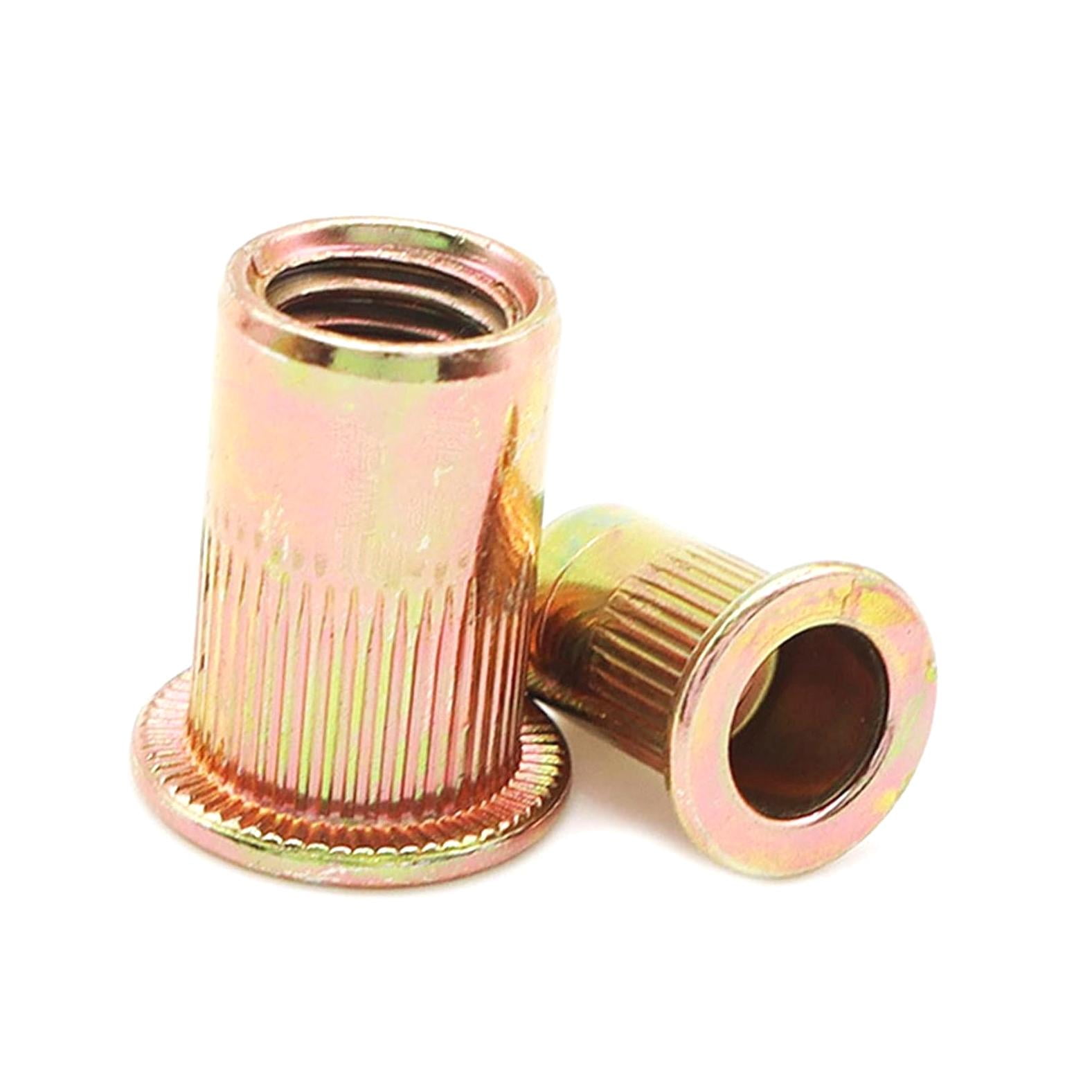 hgudesign 1/2"-13 Rivet Nuts Zinc Plated Carbon Steel Threaded Insert ...