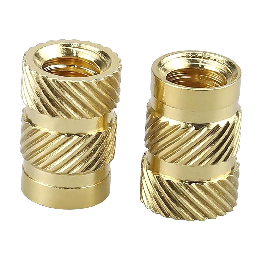 hgudesign 1/4-20 Threaded Inserts (20-Pack), Heat Set Knurled Nuts for ...