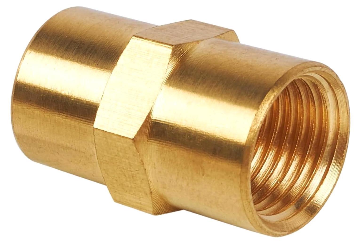 hgudesign 1/4" to 1/4" NPT Female Coupler, Hex Pipe Fitting Adapter ...