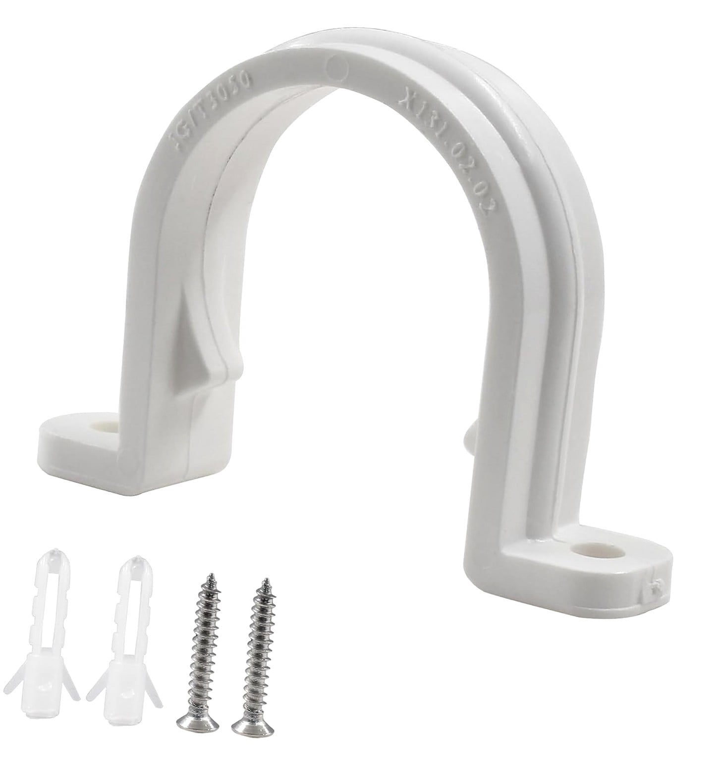 hgudesign 10 Pcs White 1 Inch Pipe Clamps Conduit Clamps Pipe Straps, 2 ...